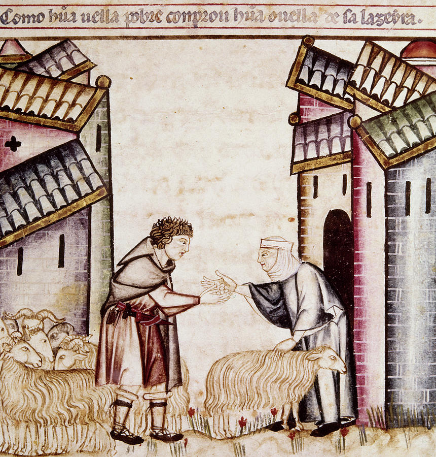 Spain Medieval Shepherd Painting by Granger - Pixels