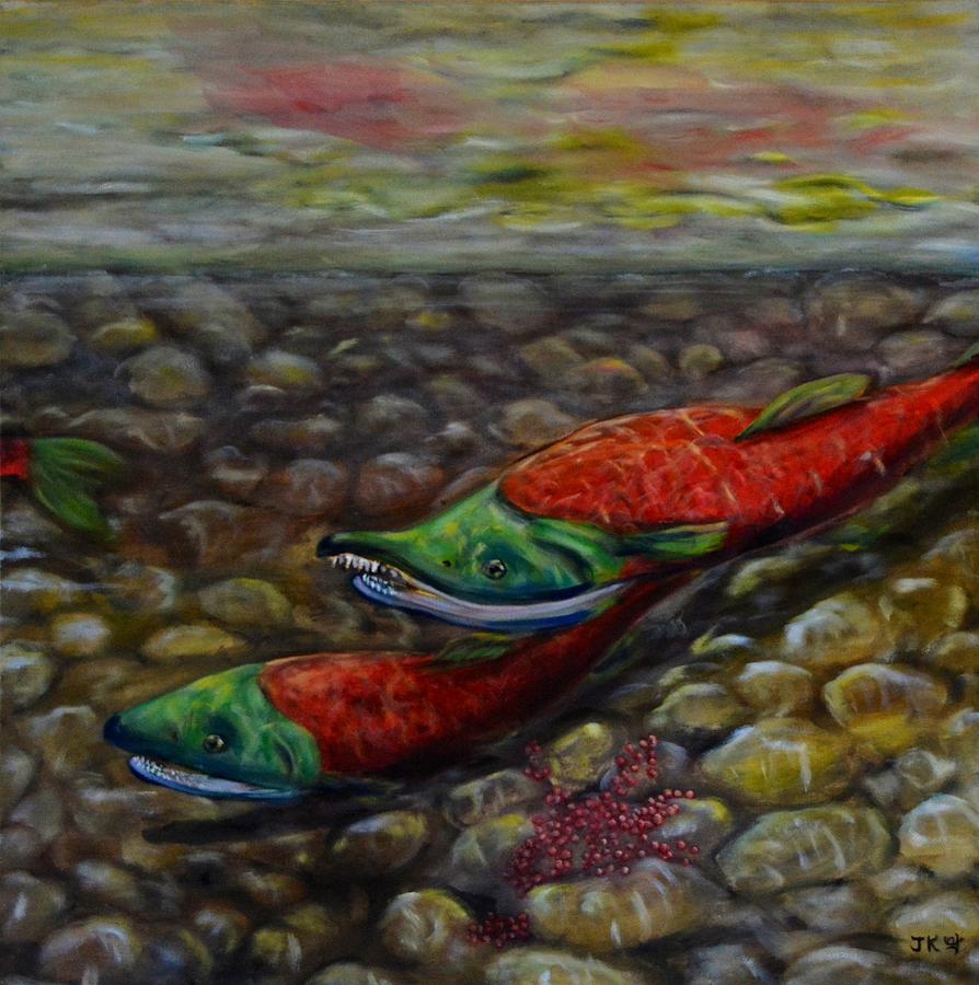 Spawning Painting by Jennifer Kwon - Fine Art America