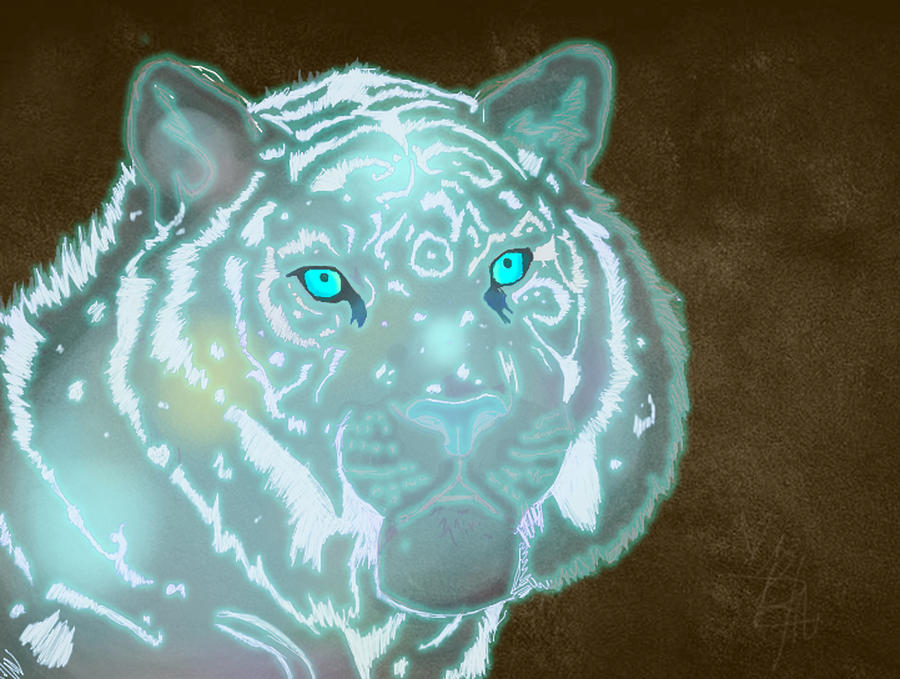 Spectral Tiger Digital Art by Nichole Geary - Fine Art America