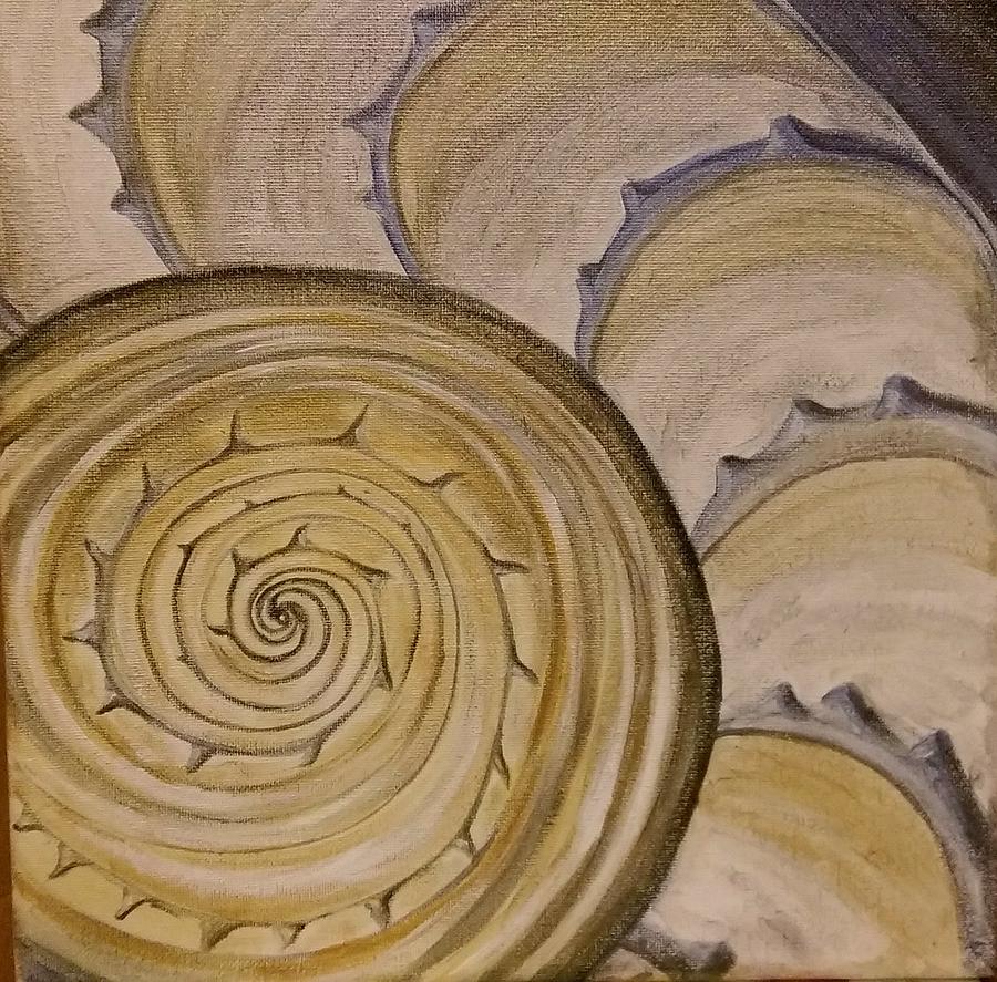 Spiralling Shell Painting by Angelika Schafer - Fine Art America