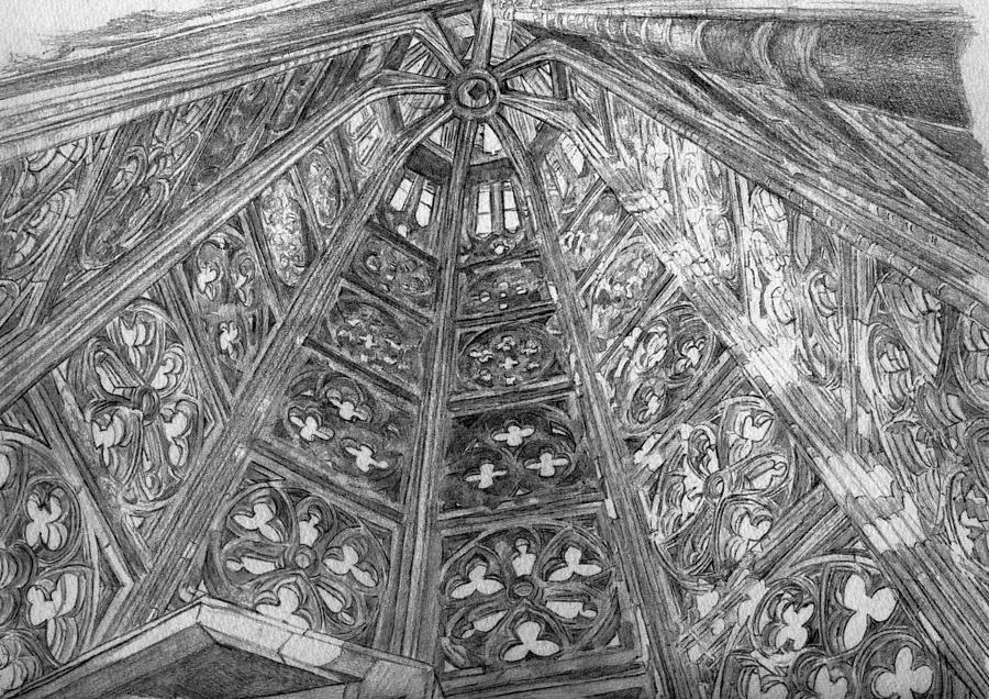 Spire Drawing by Pamela Bateman - Fine Art America