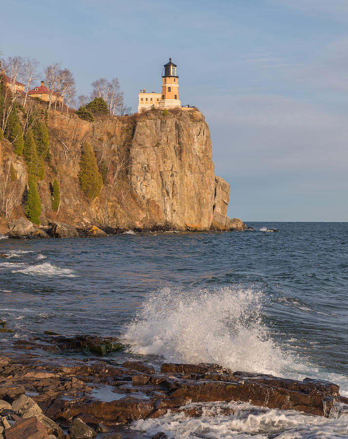 Splashing Split Rock Photograph by Shane Mossman - Pixels
