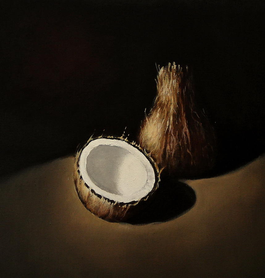 Split coconut Painting by Rahju - Fine Art America