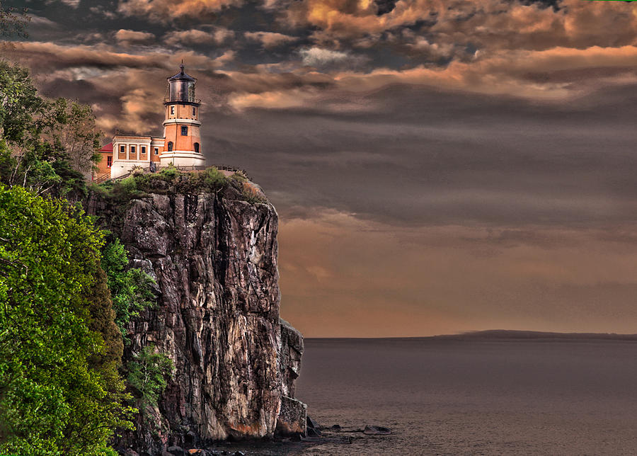 Split Rock lighthouse Digital Art by Drago Nemec - Fine Art America