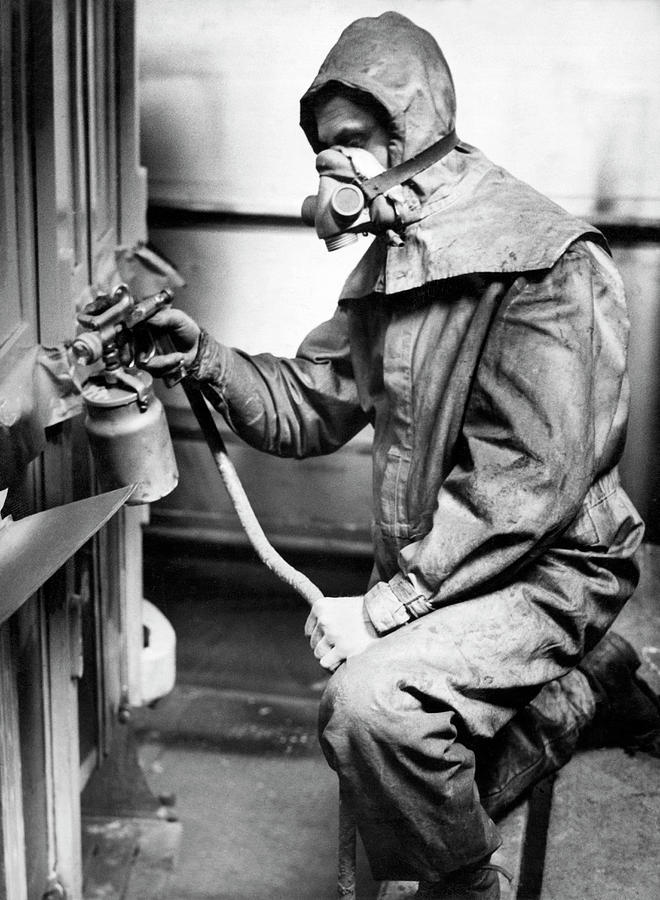 Spraying Lacquer Photograph by Underwood Archives - Fine Art America