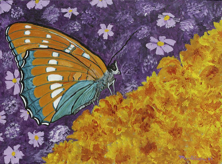 Spring Butterfly Painting by Margaret Giron - Fine Art America