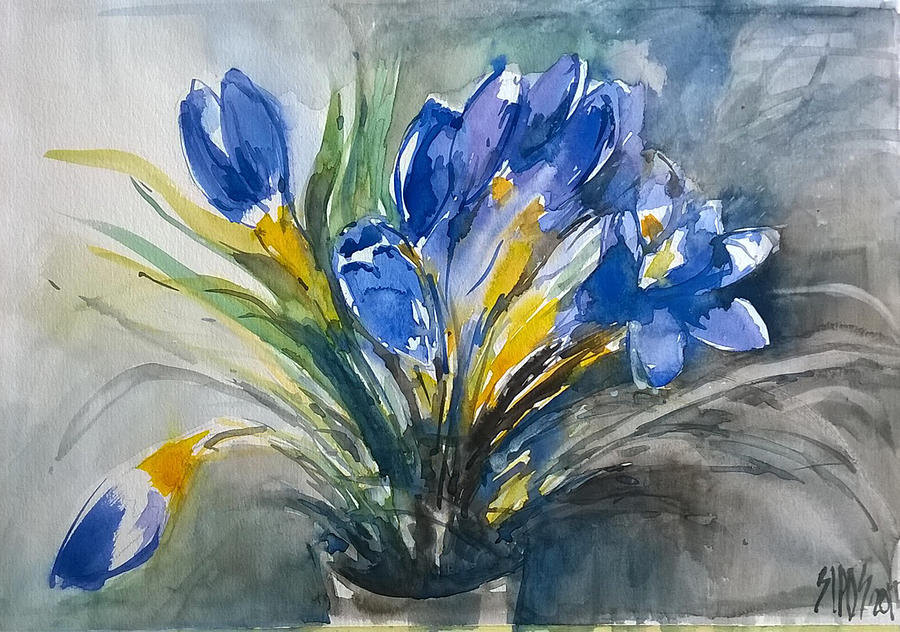 Spring crocus Painting by Lorand Sipos - Fine Art America