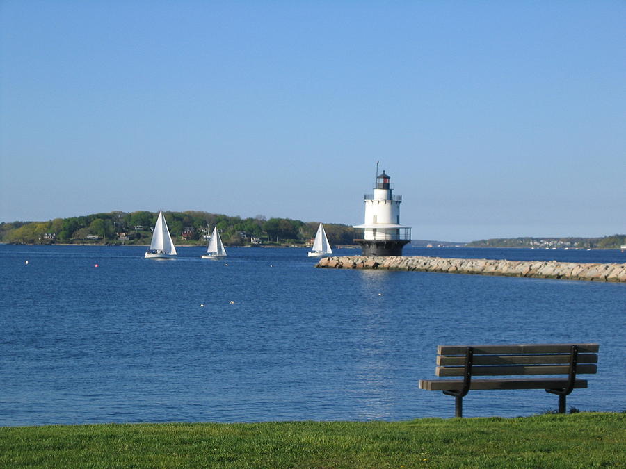 Spring Point Ledge Light Photograph by Stephanie Taylor - Fine Art America