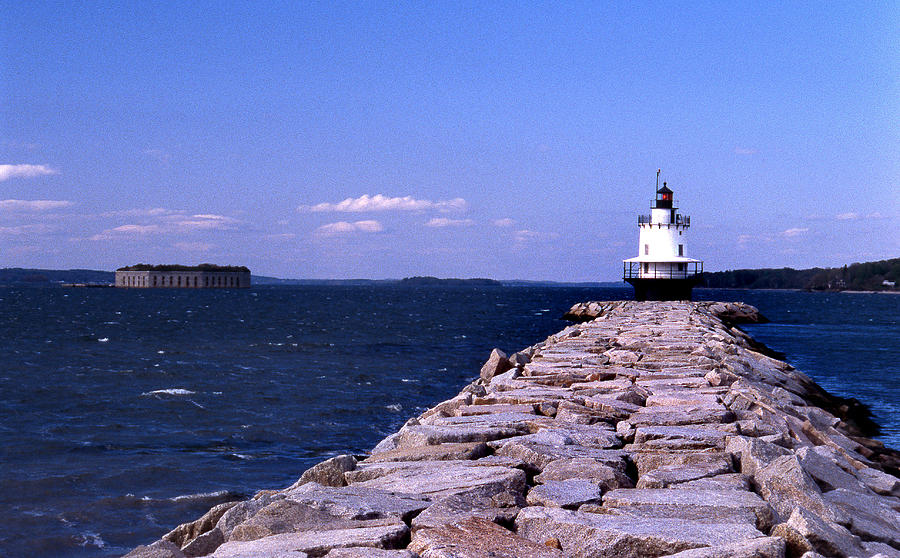 Spring Point Ledge Lighthouse Photograph by Skip Willits | Fine Art America