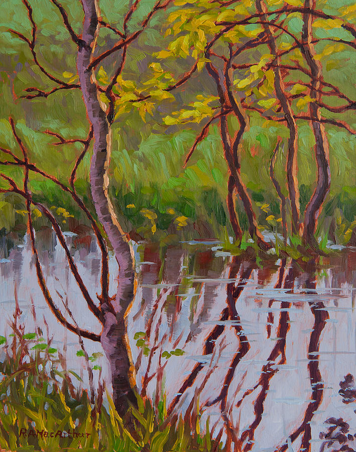 Spring reflections Painting by Rob MacArthur | Fine Art America