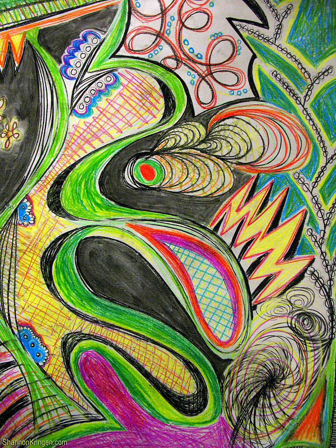 Sprouting Vortex Drawing by Shannon Kringen
