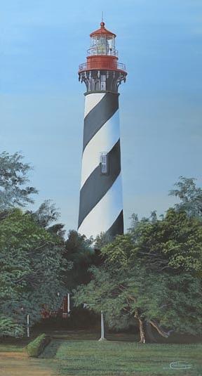 St Augustine Lighthouse Painting by Carol Thompson - Fine Art America