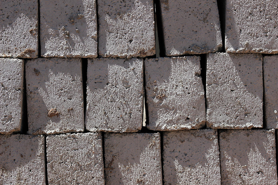 Stacked Gray Bricks Photograph by Robert Hamm - Pixels