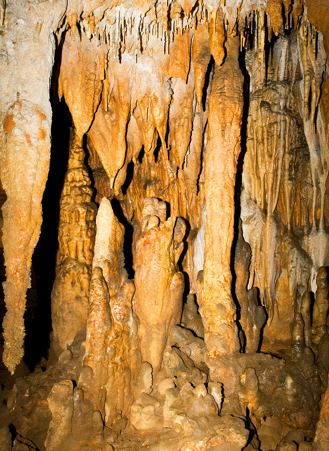 Stalactite And Column Formations Photograph by Millard H. Sharp - Pixels