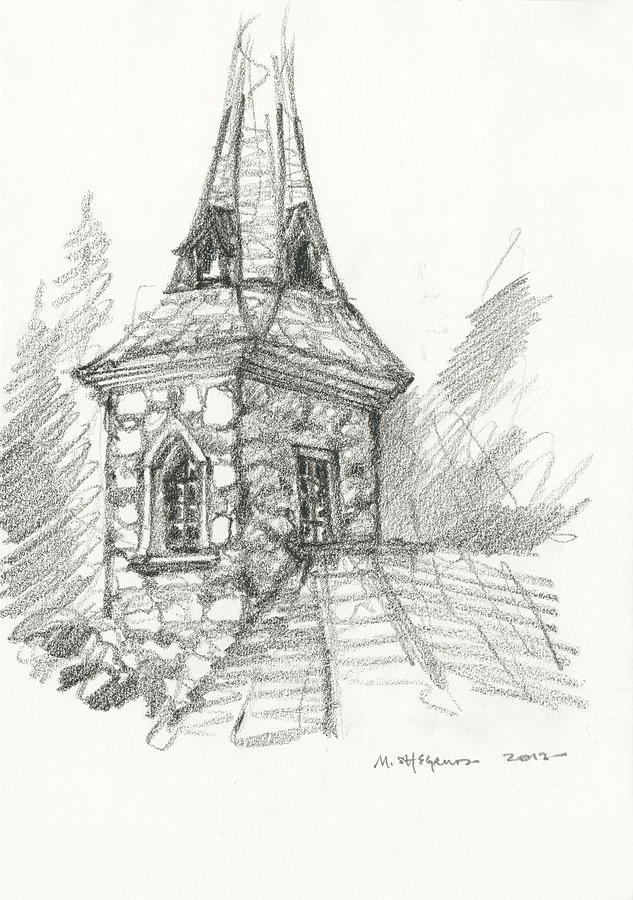 Steeple Drawing by Michael Shegrud - Fine Art America