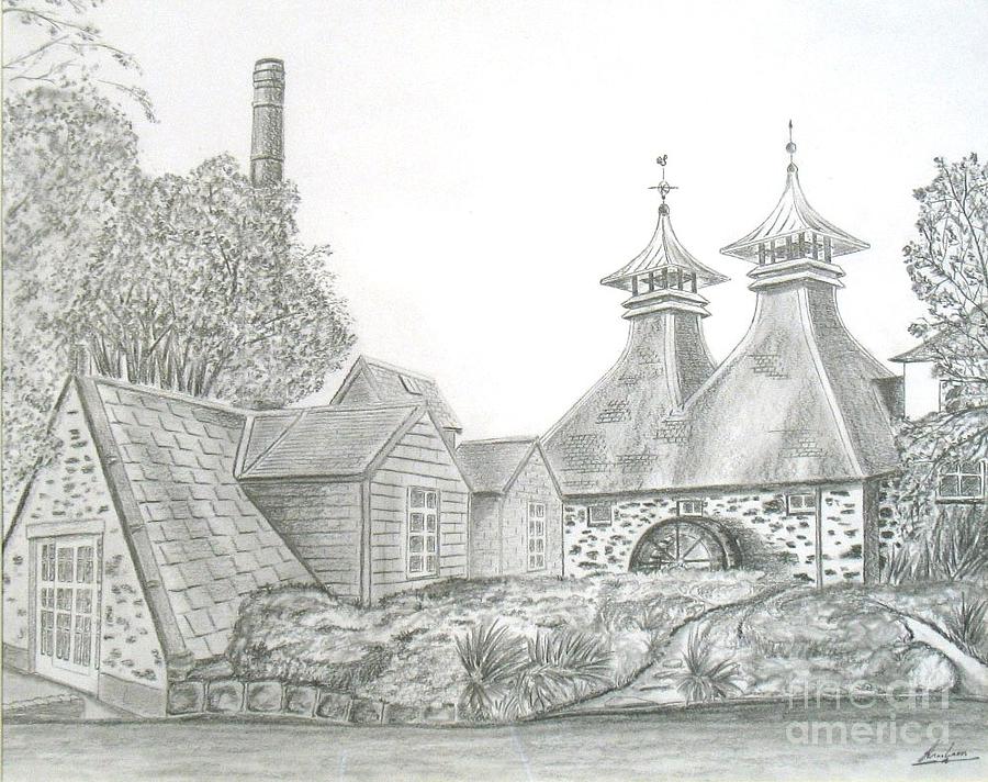 Strathisla distillery Drawing by Arno Laros - Fine Art America