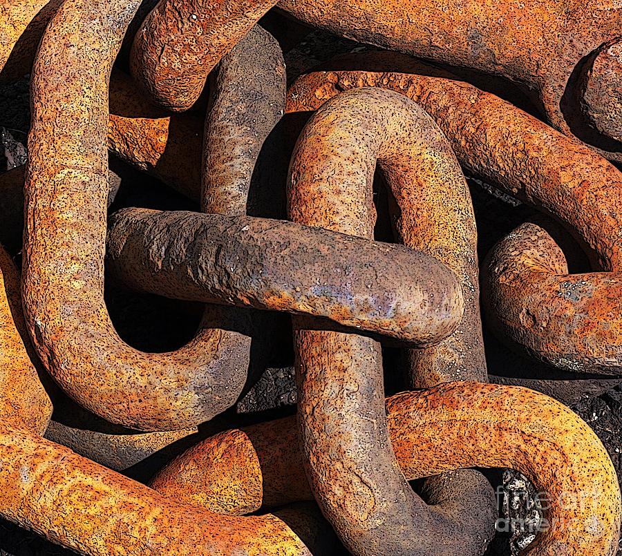 Study In Rusty Chain Links Photograph by Eamonn Hogan | Fine Art America