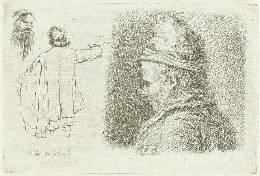 Study Sheet With Three Figures Drawing by Artokoloro - Fine Art America