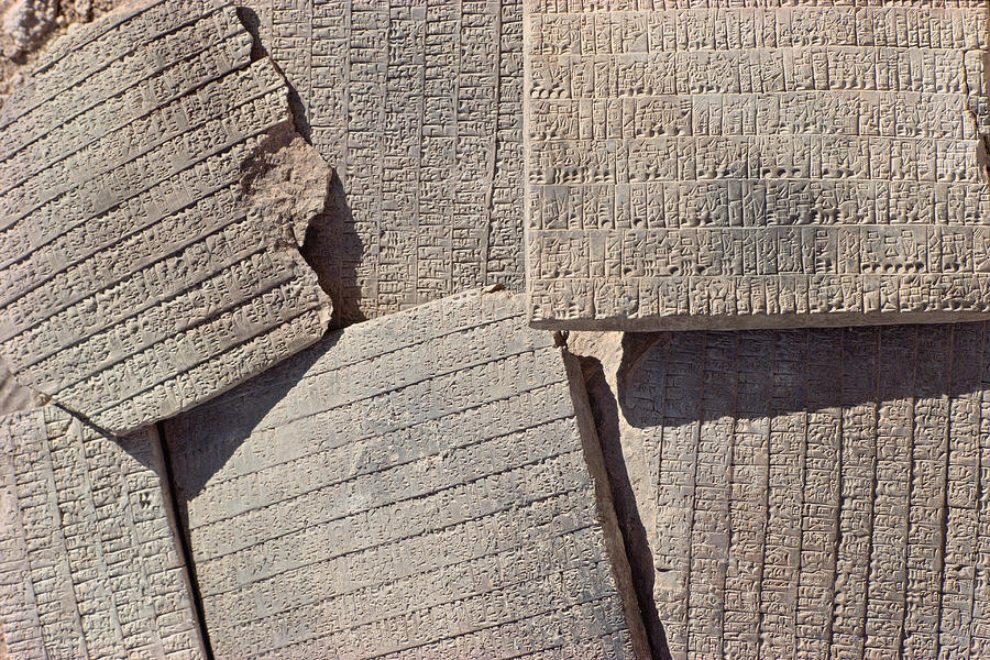 Sumerian Eblaite Dictionary Tablets Photograph by Gianni Tortoli - Fine ...