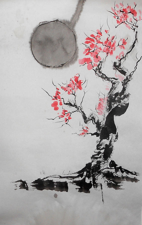 Sumi-e Tree Drawing by Alejandro Sanchez - Fine Art America