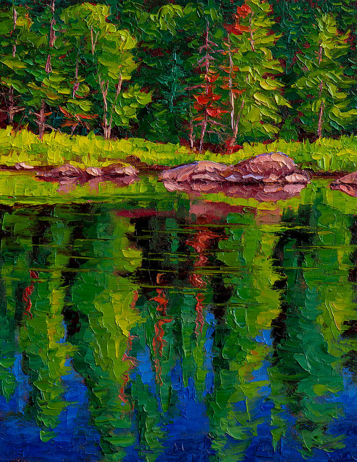 Summer reflections Painting by Rob MacArthur - Fine Art America