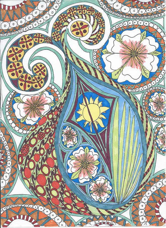 Sun Divided Drawing by Ali Rush - Fine Art America