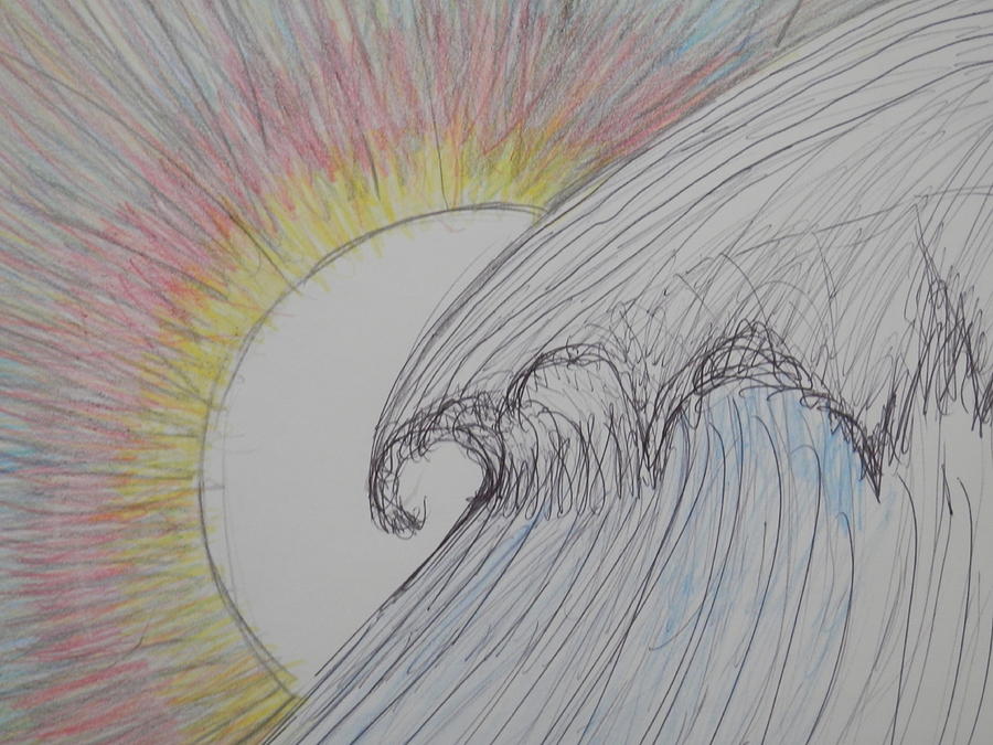 Sun Set Drawing by BK Mojave - Fine Art America