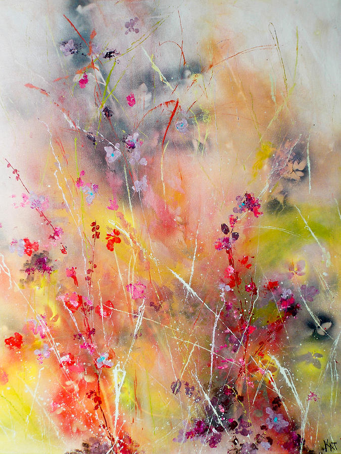 Sun Shadows Abstract Painting Painting by Kat Ebert - Fine Art America