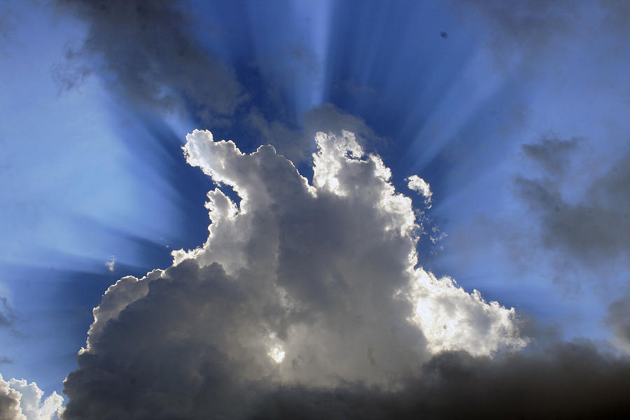 Sunburst Through Clouds Photograph by Robert Hamm - Fine Art America