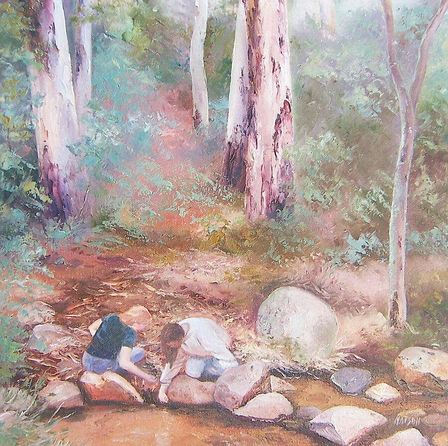 Sunday by the Creek Painting by Jan Matson | Fine Art America