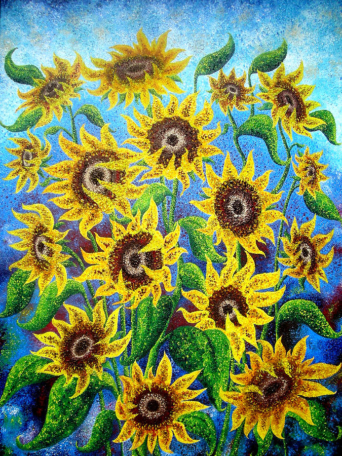 Sunflower Reflections Painting by Daniel Lafferty - Fine Art America