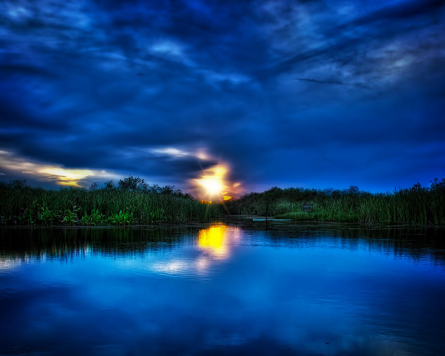 Sunset in Blue Photograph by Mark Andrew Thomas - Fine Art America