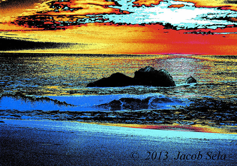 Sunset Pyrography by Jacob Sela | Fine Art America