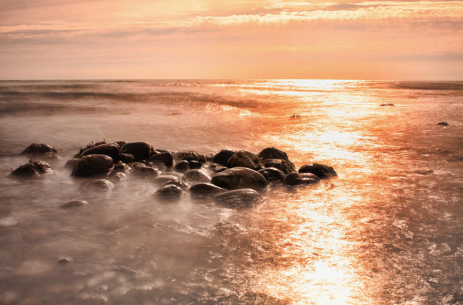 Sunset stone Photograph by Kent Mathiesen - Fine Art America