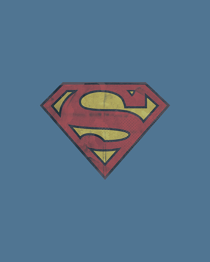 Superman - Gritty Shield Digital Art by Brand A - Pixels