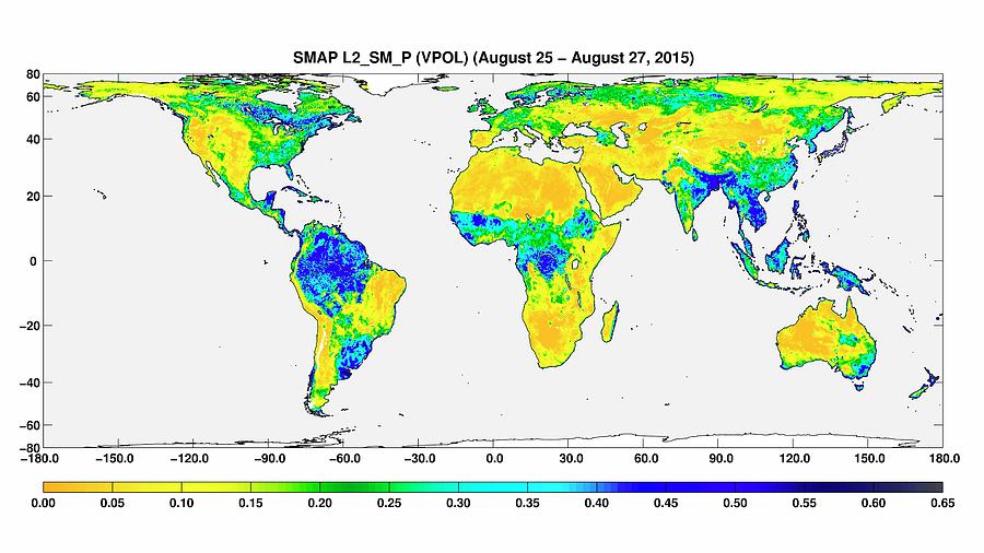 Surface Soil Moisture Photograph by Nasa/jpl-caltech/gsfc - Pixels