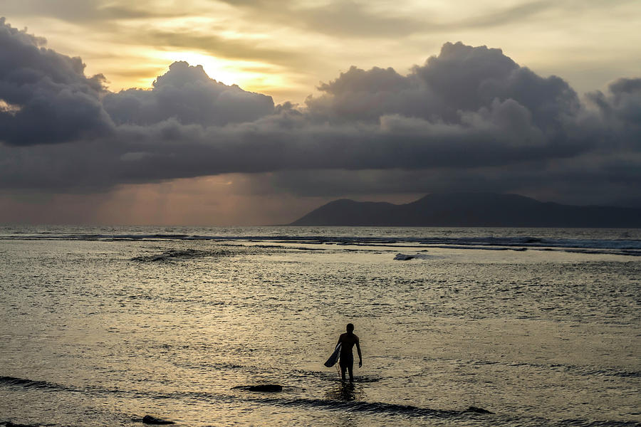Surfer Standing In Ocean, Lakey Peak Photograph by Konstantin Trubavin - Fine Art America