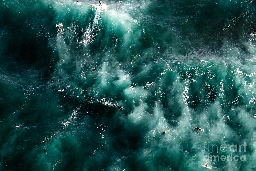 Surfers From Above Photograph by Felix Bahamonde - Pixels