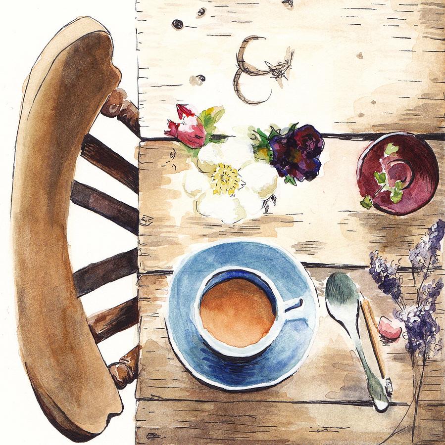 Table setting Painting by Bridget Davidson