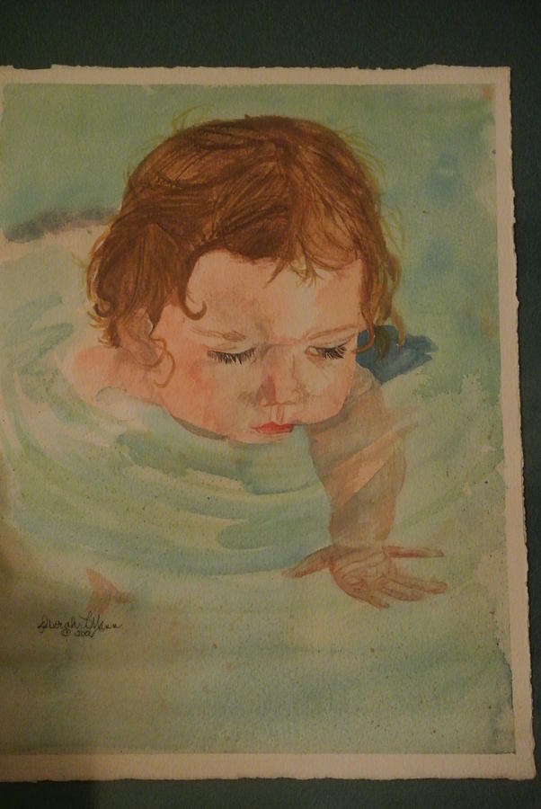 Testing the Water Painting by Deborah Mann - Fine Art America