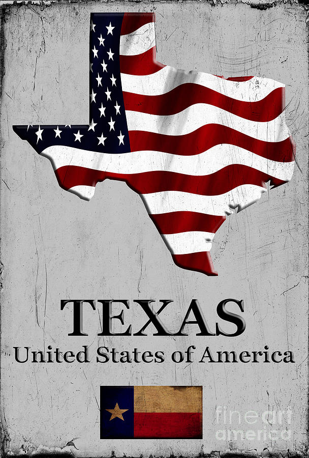 Texas Lone Star State USA Digital Art by Karl Jones - Fine Art America