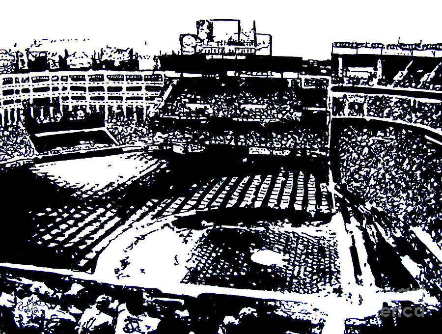 Texas Rangers ballpark Drawing by Rob Monte - Fine Art America