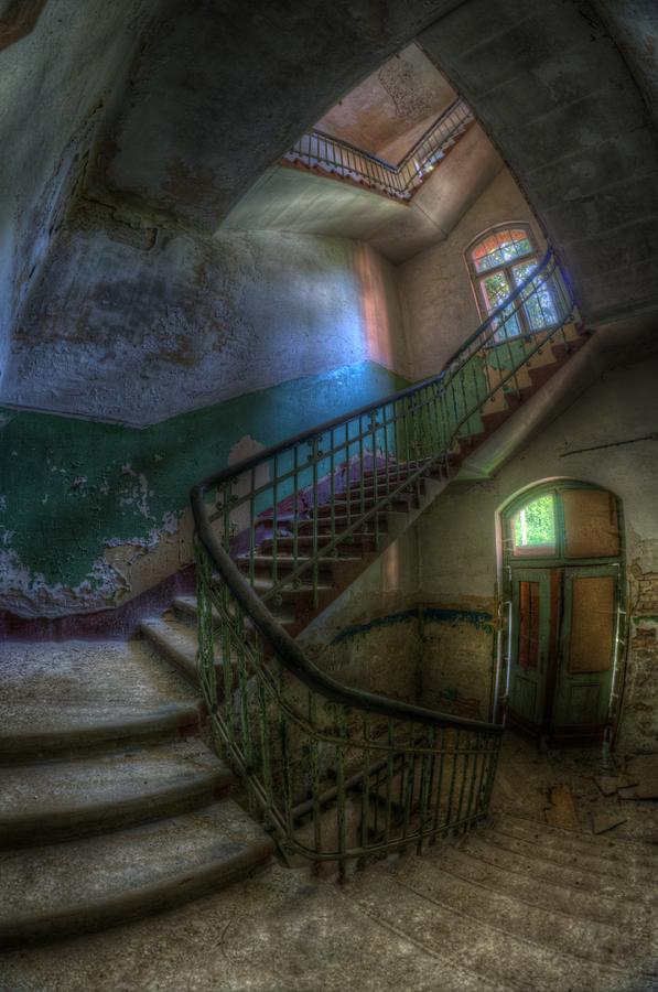 The back stairs Digital Art by Nathan Wright - Fine Art America