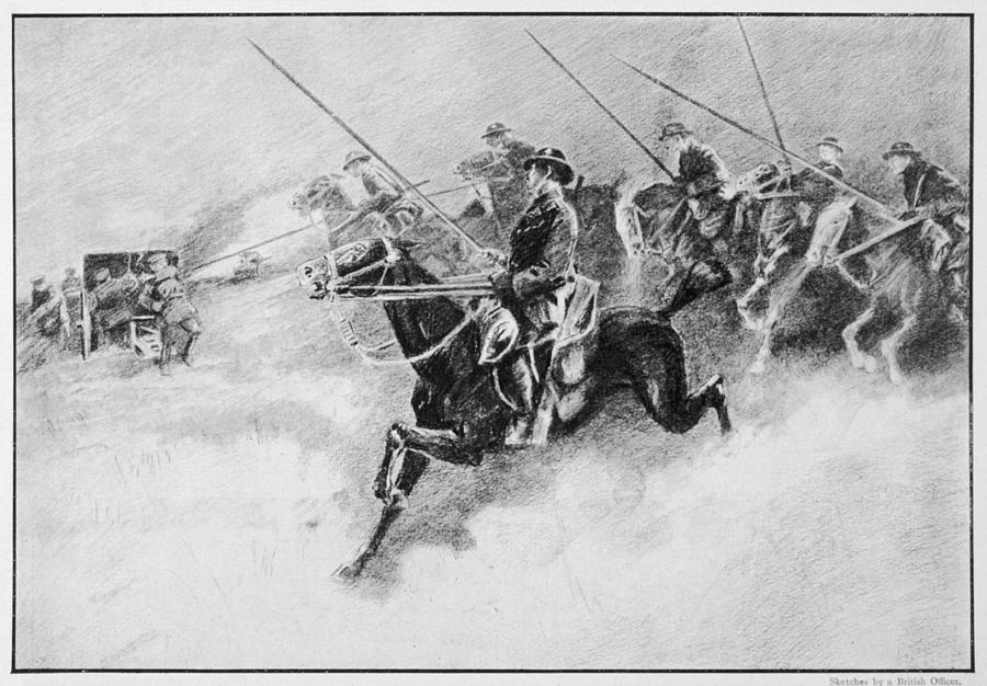 The British Cavalry In Action As Late Drawing by Mary Evans Picture ...