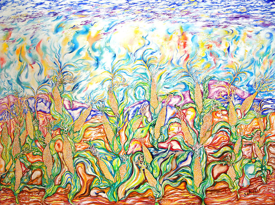 The Corn Fields Painting by Susan Schiffer - Fine Art America