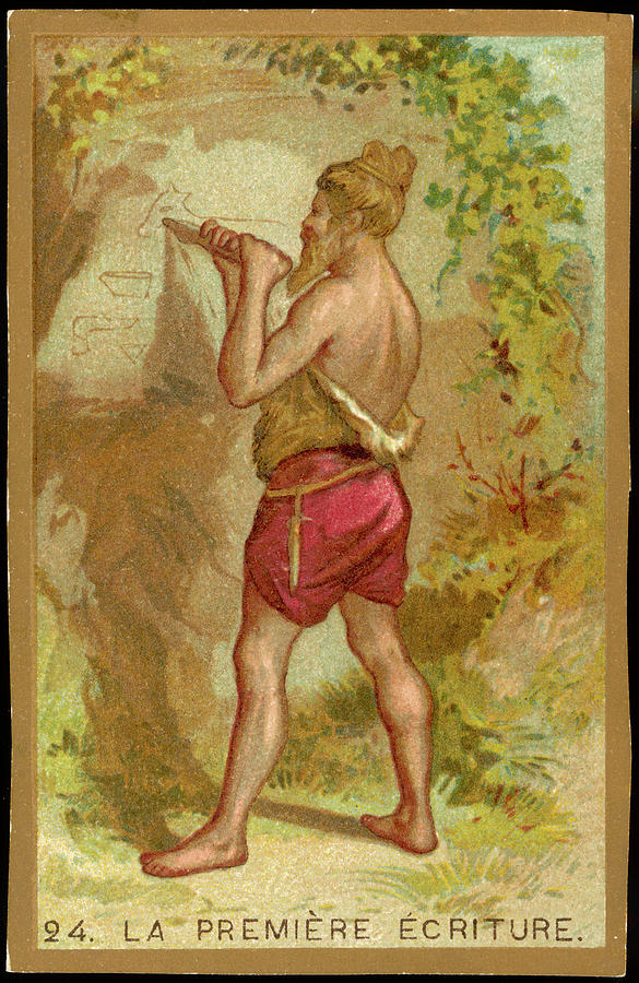 The First Writing Drawing by Mary Evans Picture Library