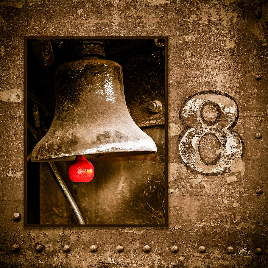 Selective Color Of The Number 8 Bell On The Train Photograph by Jim ...