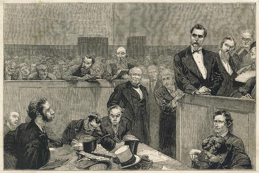 The Prosecution Of Dr Slade Drawing by Illustrated London News Ltd/Mar ...