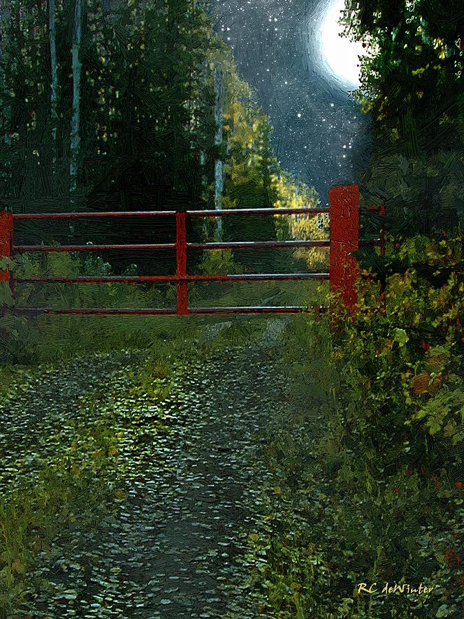 The Red Gate Painting by RC DeWinter - Fine Art America