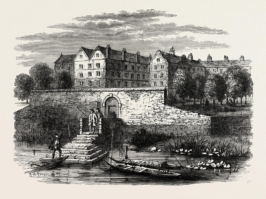 The Temple Stairs 1680 London Drawing by English School | Pixels